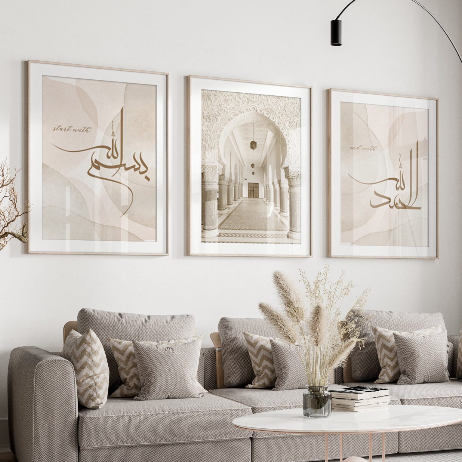 3 Islamic Posters - Arabic Calligraphy Wall Art Set - Duqhan Islamic ...